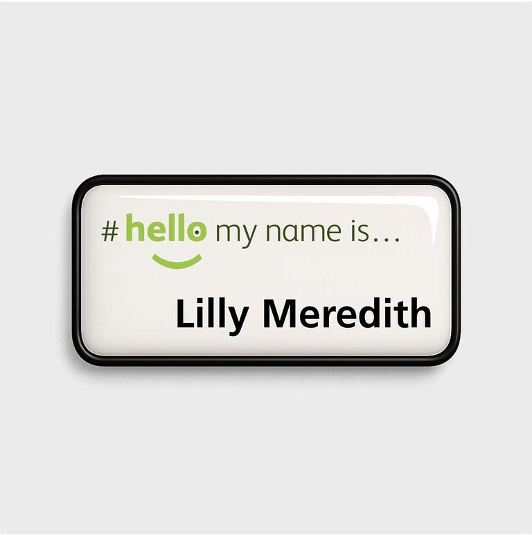 Hello My Name Is ... Badge Premium | Magnetic Name Badges